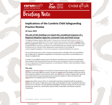 Adoption | CoramBAAF